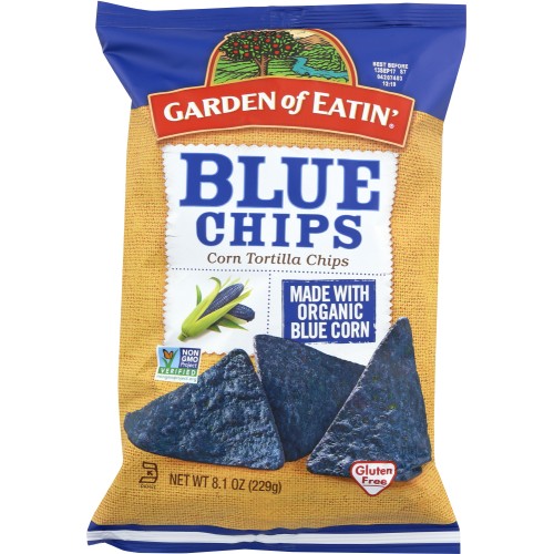 GARDEN OF EATIN: Corn Tortilla Chips Blue Chips, 8.1 oz