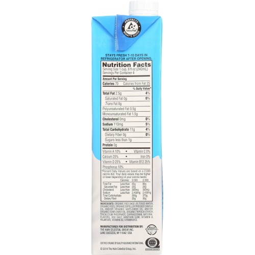 DREAM: Rice Dream Organic Rice Drink Enriched Unsweetened Original, 32 oz