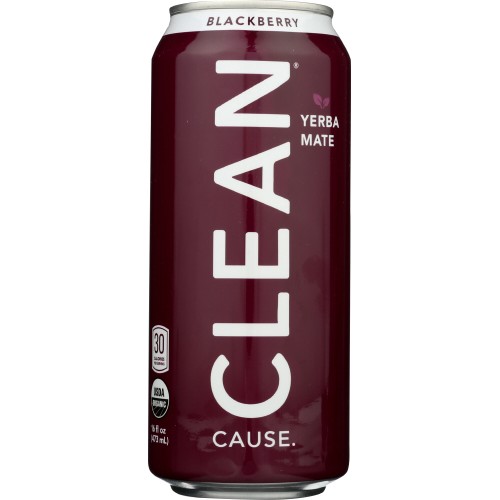 CLEAN CAUSE: Sparkling Yerba Mate Tea Blackberry, 16 fl oz