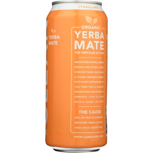 CLEAN CAUSE: Yerba Mate Peach, 16 oz