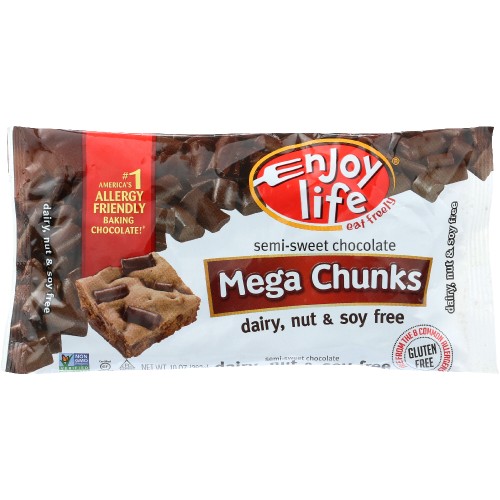 ENJOY LIFE: Semi-Sweet Chocolate Mega Chunks, 10 oz