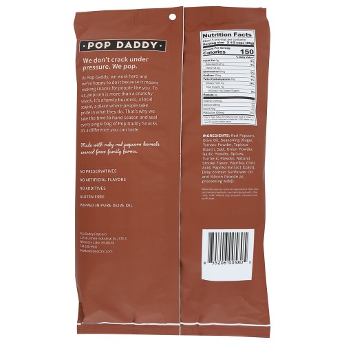 POP DADDY POPCORN: Chipotle Bbq Popcorn, 5 oz