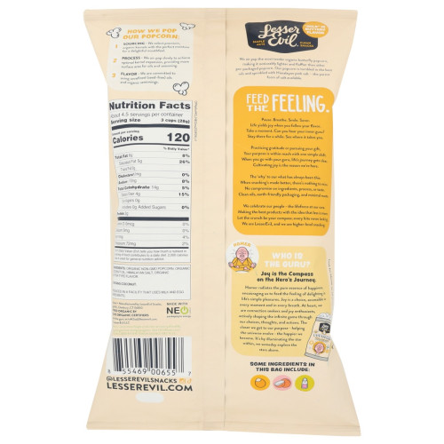 LESSER EVIL: Buddha Bowl Himalayan Gold Buttery, 4.6 oz