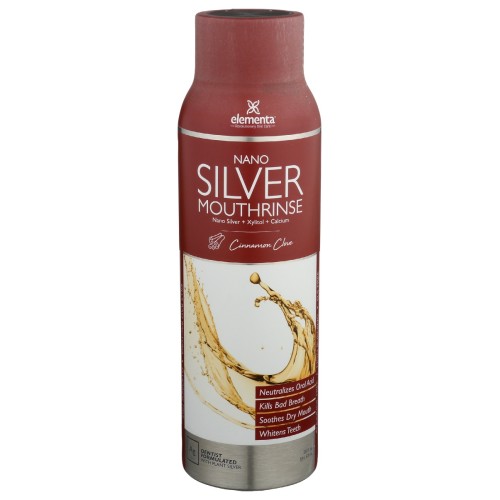 ELEMENTA SILVER: Nano Silver Mouth Rinse Cinnamon Clove, 20 oz