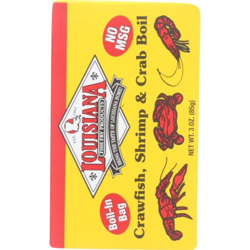 LOUISIANA FISH FRY: Crawfish Shrimp and Crab Boil Seed Bag, 3 oz