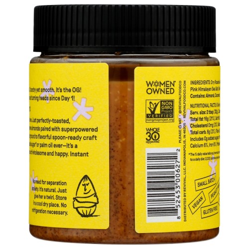 REVIVAL FOOD CO: Sea Salt Vanilla Almond Butter, 10 oz