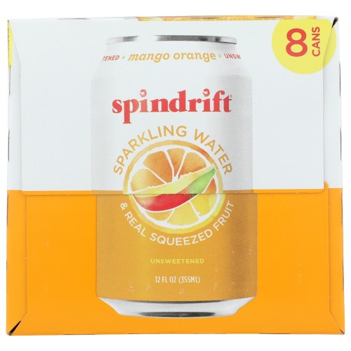 SPINDRIFT: Mango Orange Sparkling Water 8Pk, 96 fo